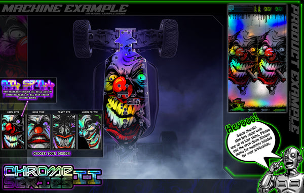 'Chrome Series 2' Chassis Skin Fits Losi Lasernut 8IGHT-X Super Lasern ...