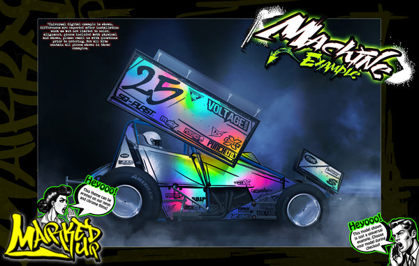 'Marked Up' Customizable Graphics Wrap Kit For Custom Works Beast Midg ...