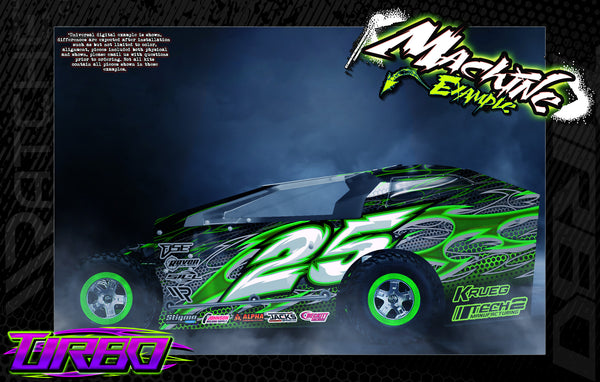 'Turbo' Themed Graphics Wrap Kit Fits Kipps RC Bodies® | EDM | IMCA ...