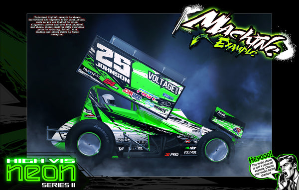 'Neon Series II' Fluorescent Customizable Graphics Wrap Kit For Hack F ...