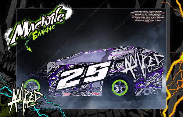 'Amped' Customizable Wrap Skin Graphics Fits GT Bodies Series Bandit ...