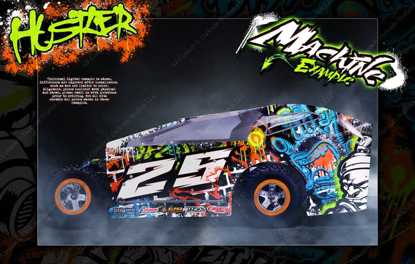 'Hustler' Themed Wrap Fits JBody RC® | Crate Late Model | Mini Mudboss ...