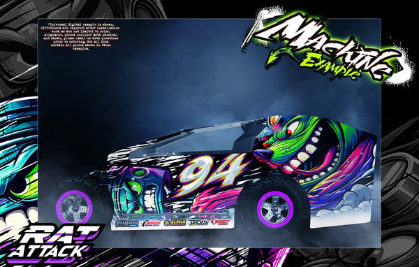 'Rat Attack' Customizable Wrap Decal Skin Kit Fits Phoenix Performance ...