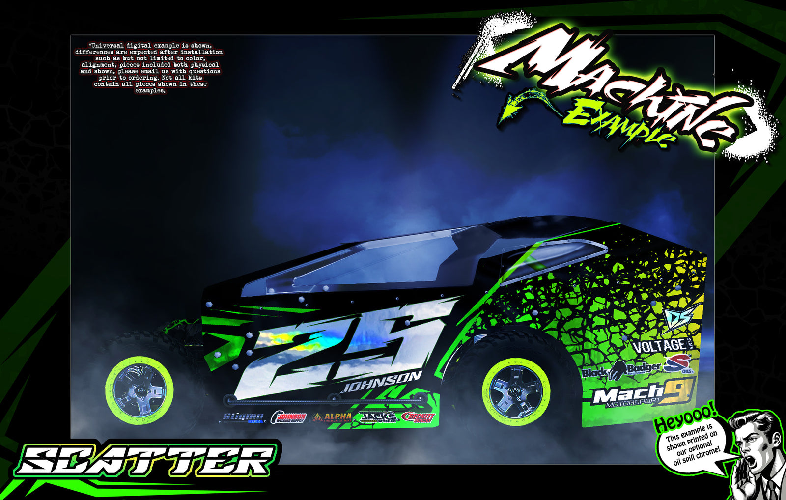 Aftermarket RC Graphics Wraps & Decals for Salvas Mudboss | Darkside S ...