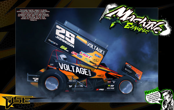 'Fuse' Customizable Graphics Wrap Kit For Team GFRP Weapon Midget Hust ...