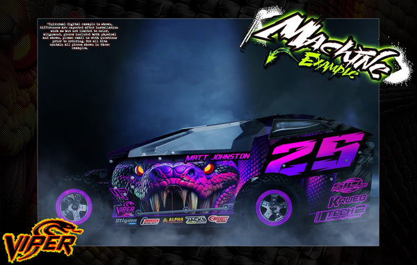 'Viper' Customizable Graphics Wrap Skin Kit Fits JBody RC Mudboss / Mi ...