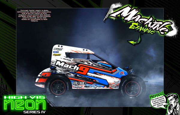 'Neon Series IV' Customizable Graphics Wrap Kit For Custom Works Beast ...