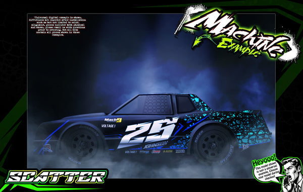 'Scatter' Customizable Wrap Skin Graphics Fits Team Associated SR10 St ...