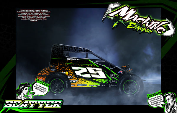 'Scatter' Customizable Graphics Wrap Kit For Custom Works Beast Midget ...