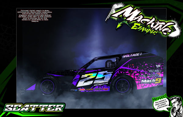 Buy 'Scatter' themed graphics and wraps for Dirt Oval Racing from Dark ...