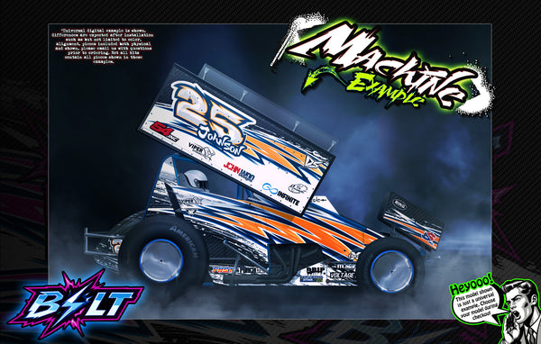 'Bolt' Customizable Graphics Wrap Kit For Custom Works Beast Midget, E ...
