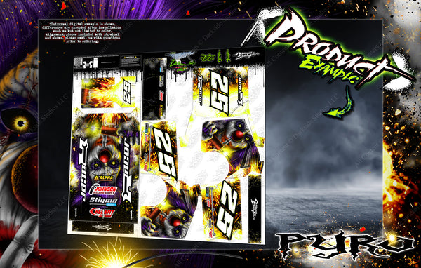 'Pyro' Customizable Wrap Skin Graphics Fits GT Bodies Series Bandit, M ...