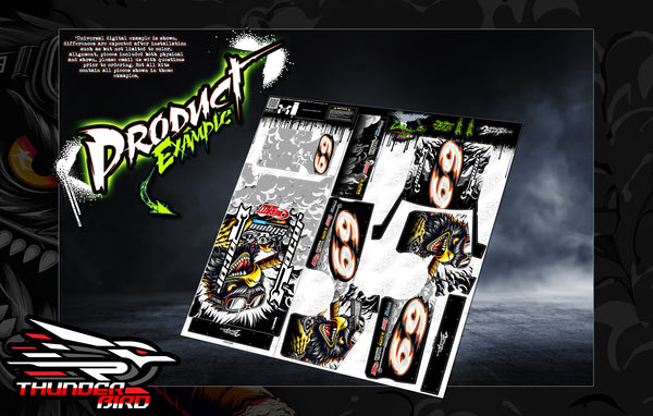 'Thunderbird' Themed Wrap Fits JBody RC® | Crate Late Model | Mini Mud ...