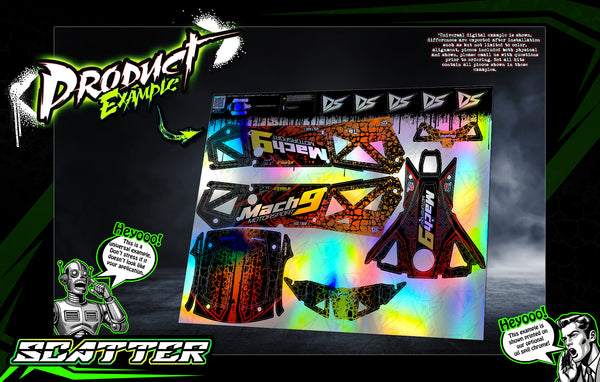 'Scatter' Customizable Graphics Wrap Skin Kit For Losi 1/6 Super Laser ...