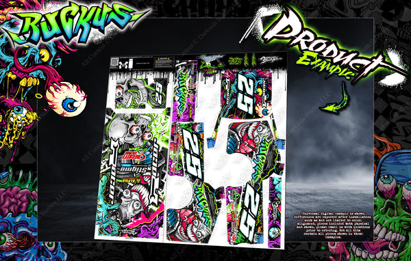 'Ruckus' Customizable Wrap Skin Graphics Fits GT Bodies Series Bandit ...