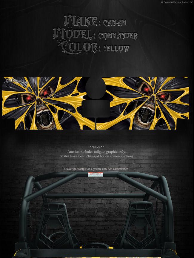 Graphics Kit For Can-Am Commander Tailgate Panel Decal "The Demons Wit ...
