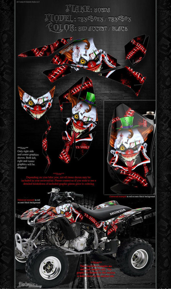 Graphics For Honda Trx250Ex Trx250X 2006-2017 Wrap Decals 'Stiff Upper ...