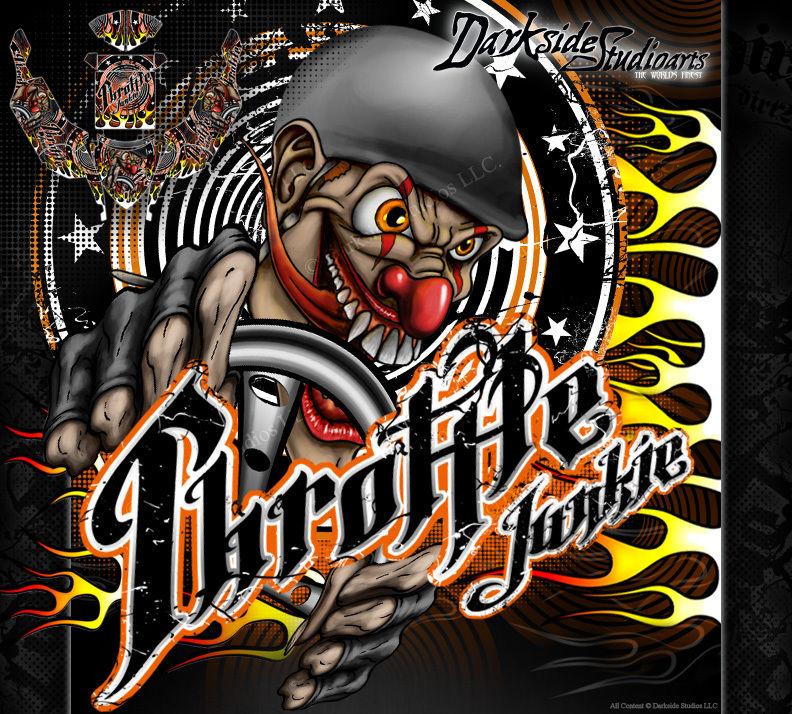 'THROTTLE JUNKIE' THEMED GRAPHICS WRAP SKIN FITS KRAKEN TSK-B BODY PAN ...