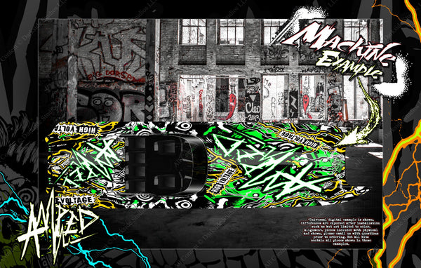 'Amped' Graphics Wrap Skin Decal Kit Fits Traxxas Spartan 5711X / 5764 ...