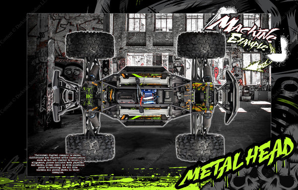 'Metal Head' Graphics Wrap Decals Fits Traxxas X-Maxx Proline Ford Rap ...