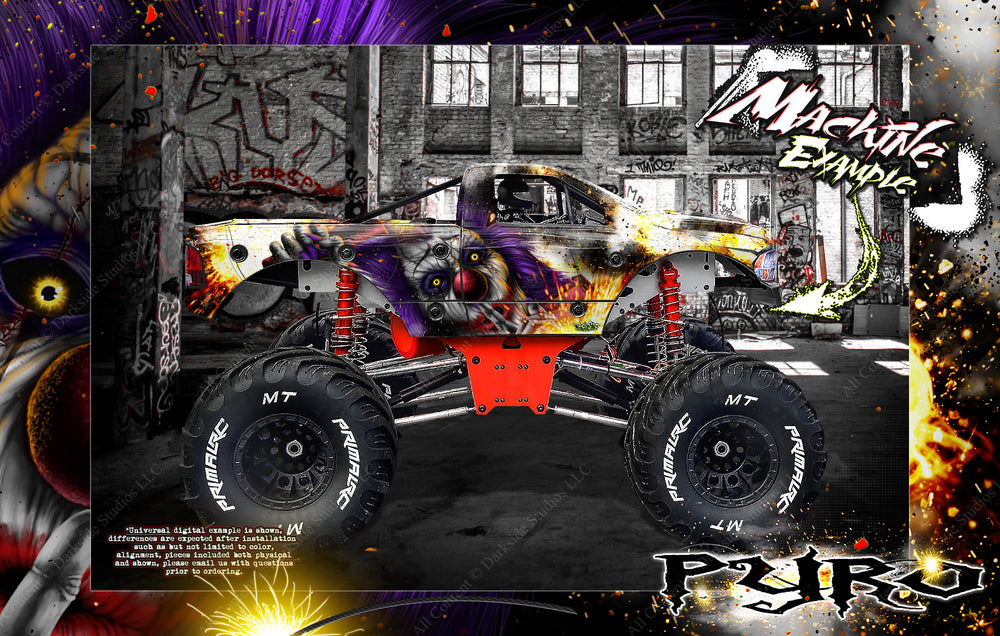 Primal Rc Raminator Monster Truck Wrap "Pyro" Graphics Hop-Up Decal Ki ...