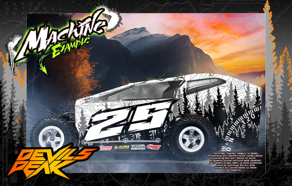 Purchase ' Devils Peak ' RC crawler graphics wraps and skins for Traxx ...
