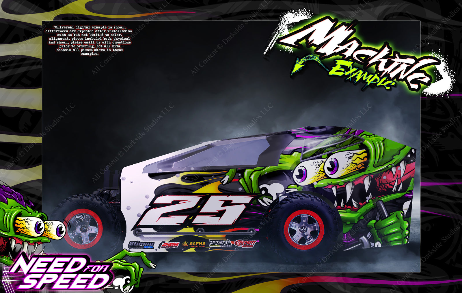 Aftermarket RC Graphics Wraps & Decals for Salvas Mudboss | Darkside S ...
