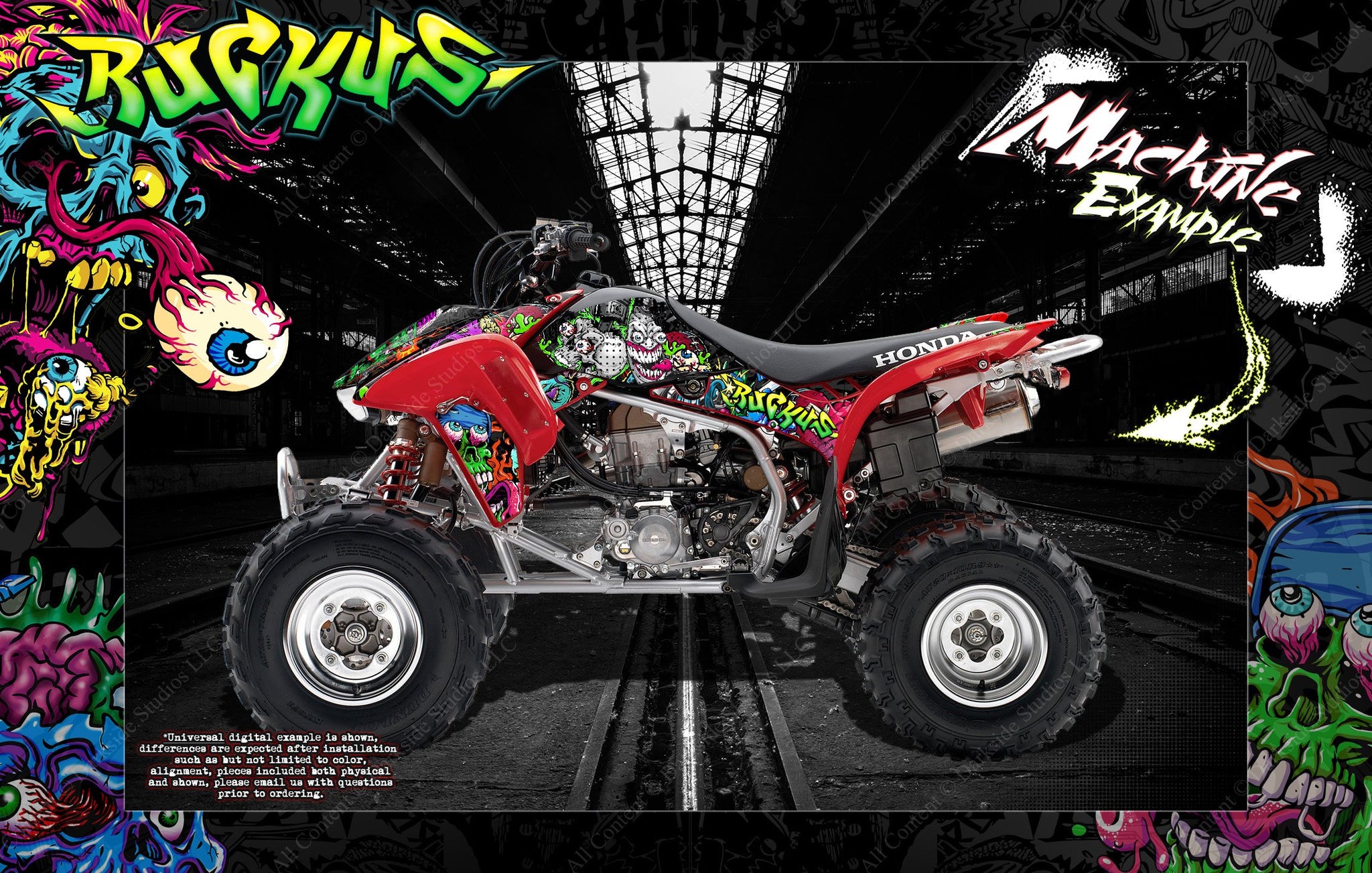 Graphics For Honda Trx90Ex Trx90 Quad Atv Wrap 'Ruckus' Fits Oem Fende ...