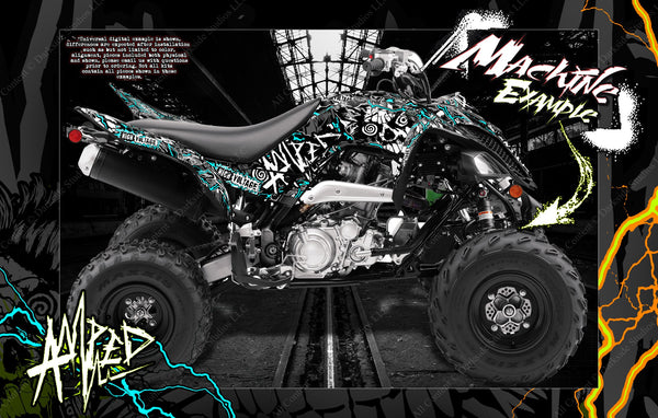 Graphics Kit For Yamaha Raptor 700 2006-2020 Wrap 'Amped' With Custom ...
