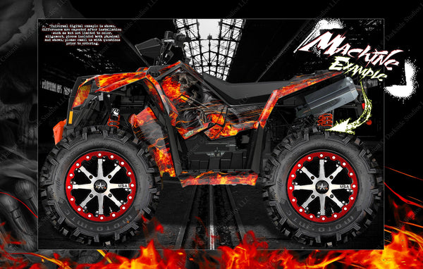Darkside Studio Arts Polaris Scrambler ATV Graphics Wraps Skins and De ...