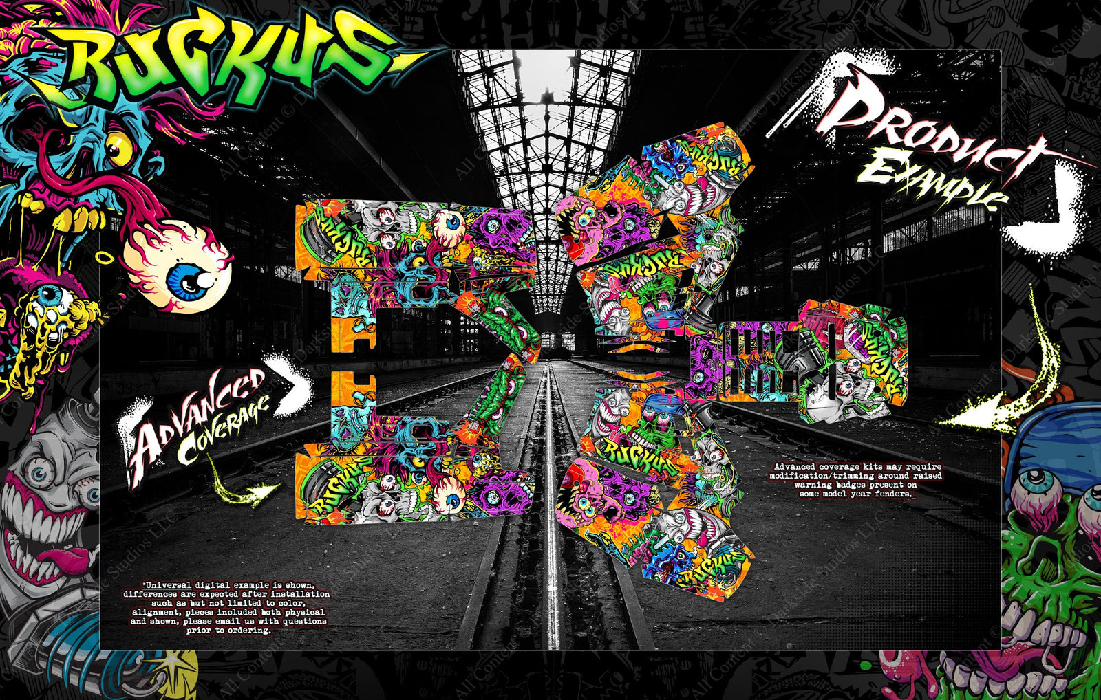 Graphics Kit For Yamaha Banshee Quad Atv Wrap 'Ruckus' Standard And Fu ...