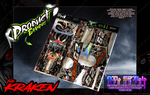 'The Kraken' Real Chrome Customizable Wrap Skin Graphics Fits Salvas M ...