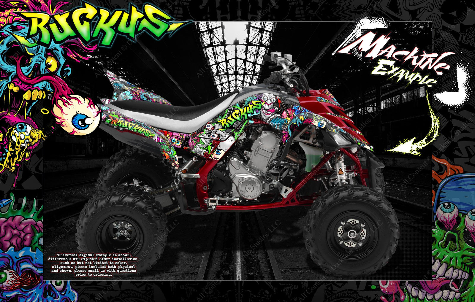 Darkside Studio Arts Yamaha Raptor 700 Graphics Wraps Skins and Decal ...