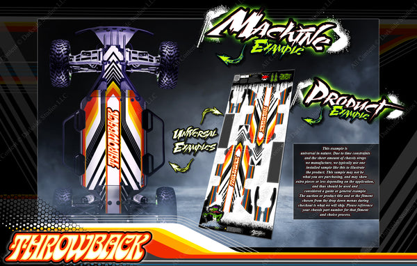 'Throwback' Aftermarket Chassis Skin Wrap Fits Traxxas Drag Slash 2Wd ...